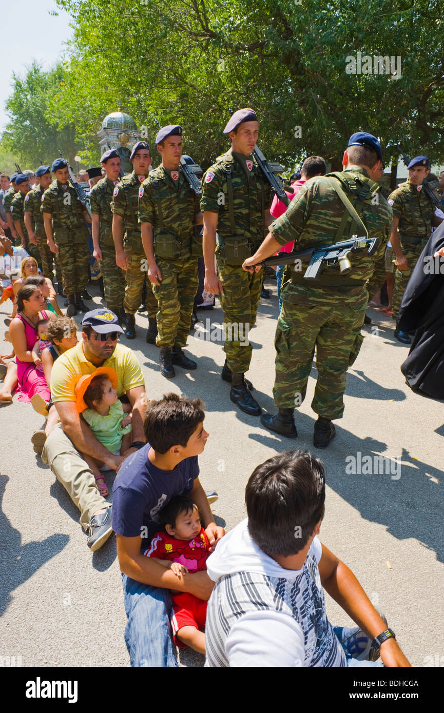 Annual festival procession of silver casket at St Gerasimos Monastery ...