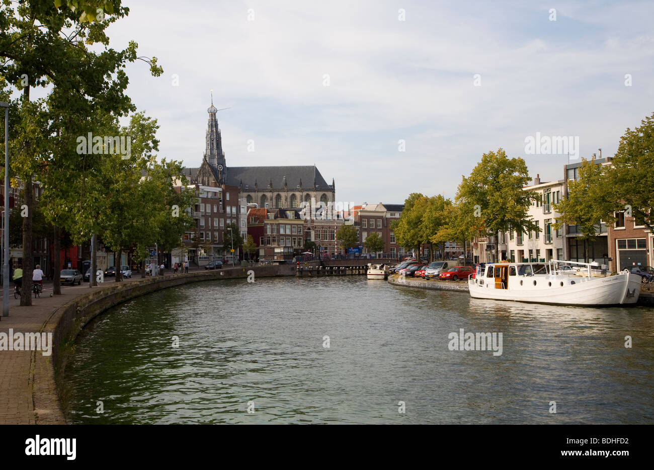 Boats River Spaarne Haarlem Holland Stock Photo - Alamy