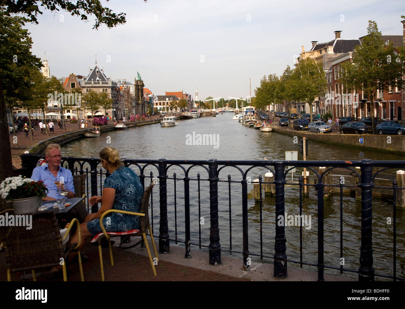 Boats River Spaarne Haarlem Holland Stock Photo - Alamy