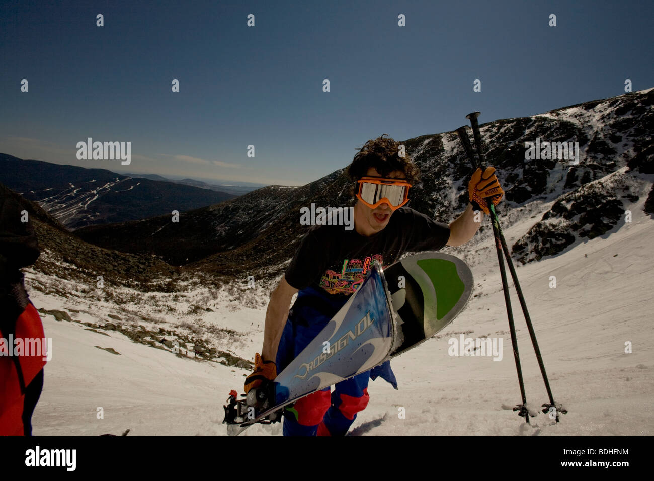 Skiing Tuckerman Ravine on Mt. Washington in the White Mountains of New ...