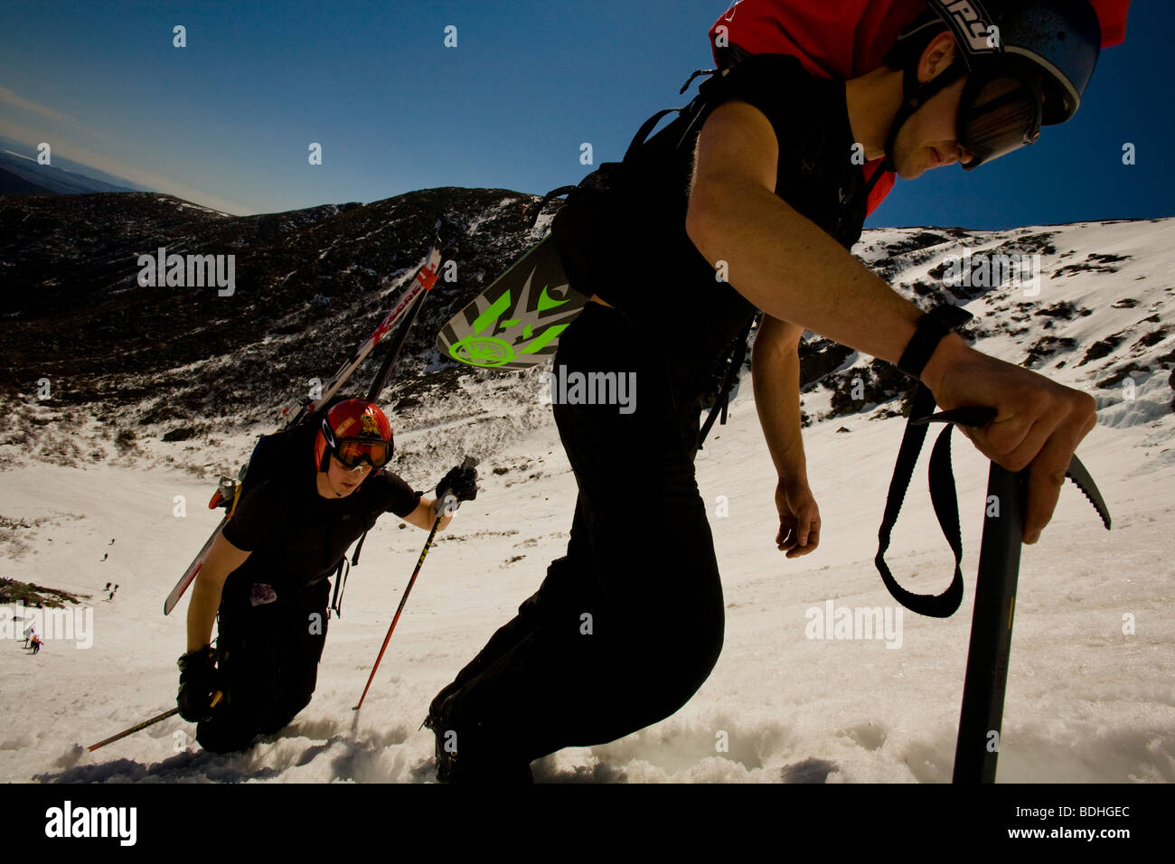 Skiing Tuckerman Ravine on Mt. Washington in the White Mountains of New ...