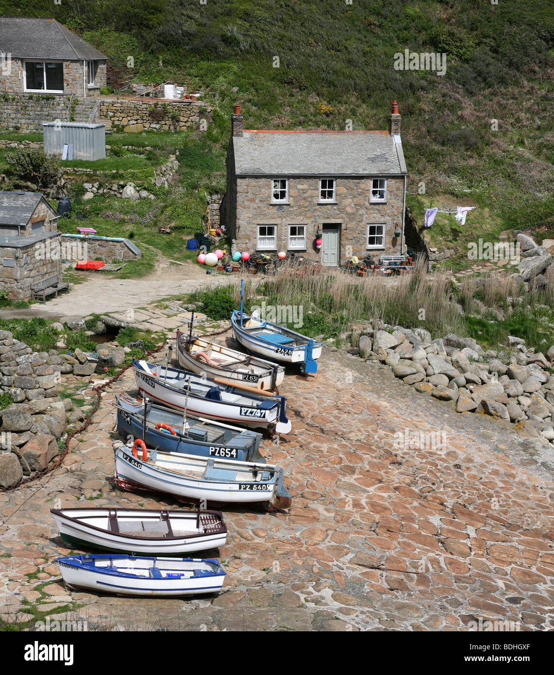 Penberth Cove is a small village on the Penwith peninsula in Cornwall ...