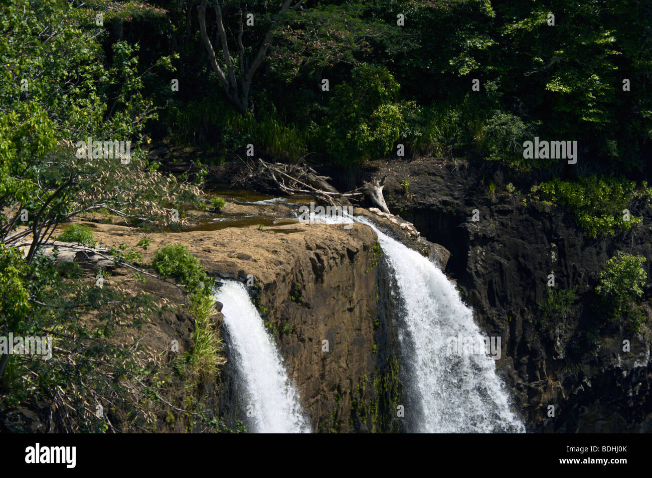 Wailua Falls Kauai HI Stock Photo - Alamy