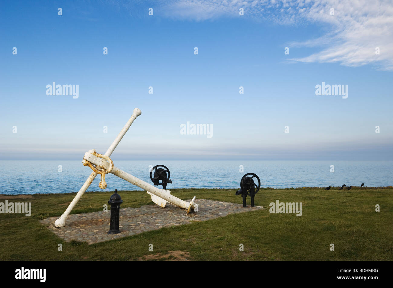 Memorial monument made from an anchor Stock Photo - Alamy
