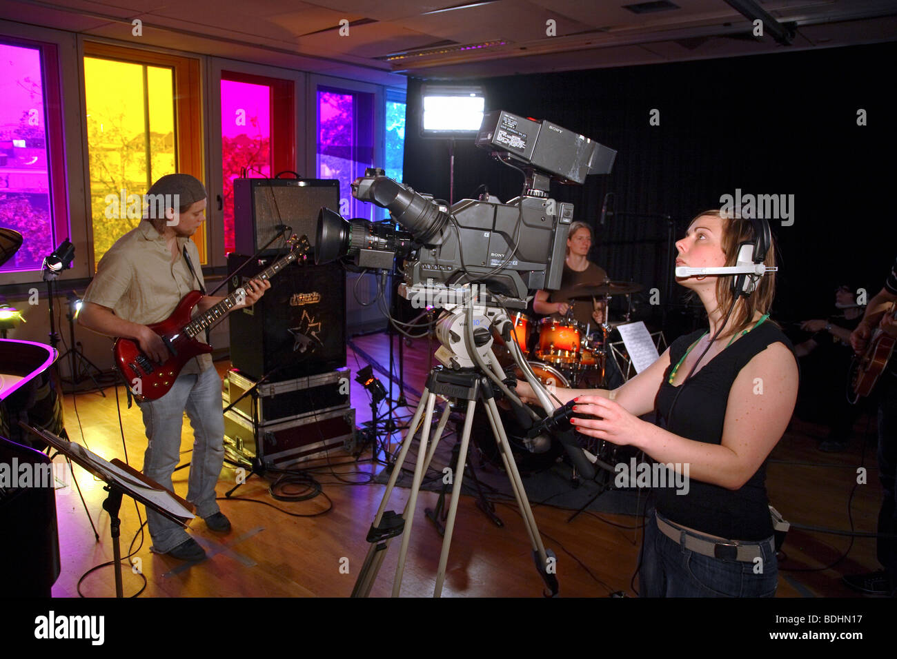 Recording studio at the Robert Schumann University, Duesseldorf ...