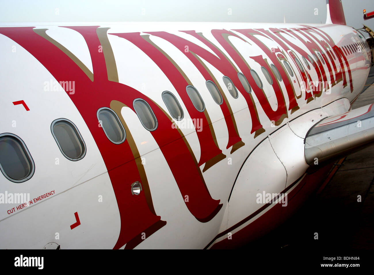 KingFisher Airlines Livery Signage Fuselage design Stock Photo - Alamy