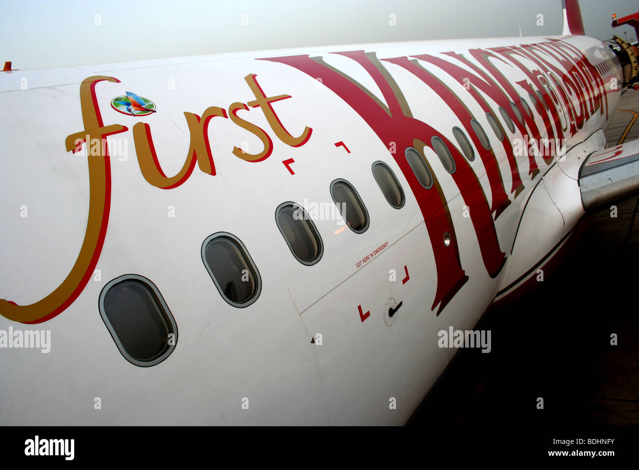 KingFisher Airlines Livery Signage Fuselage design Stock Photo - Alamy