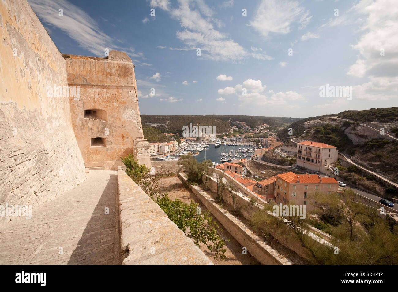 a view of the marina in bonifacio from the fortress Stock Photo - Alamy
