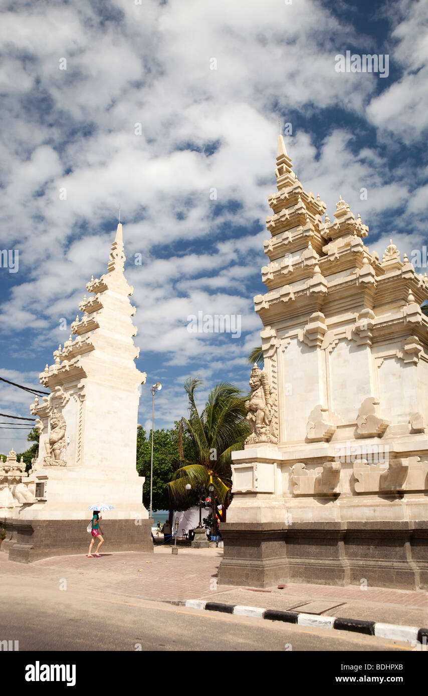 Indonesia, Bali , Kuta, beach, traditional Balinese entrance gates ...