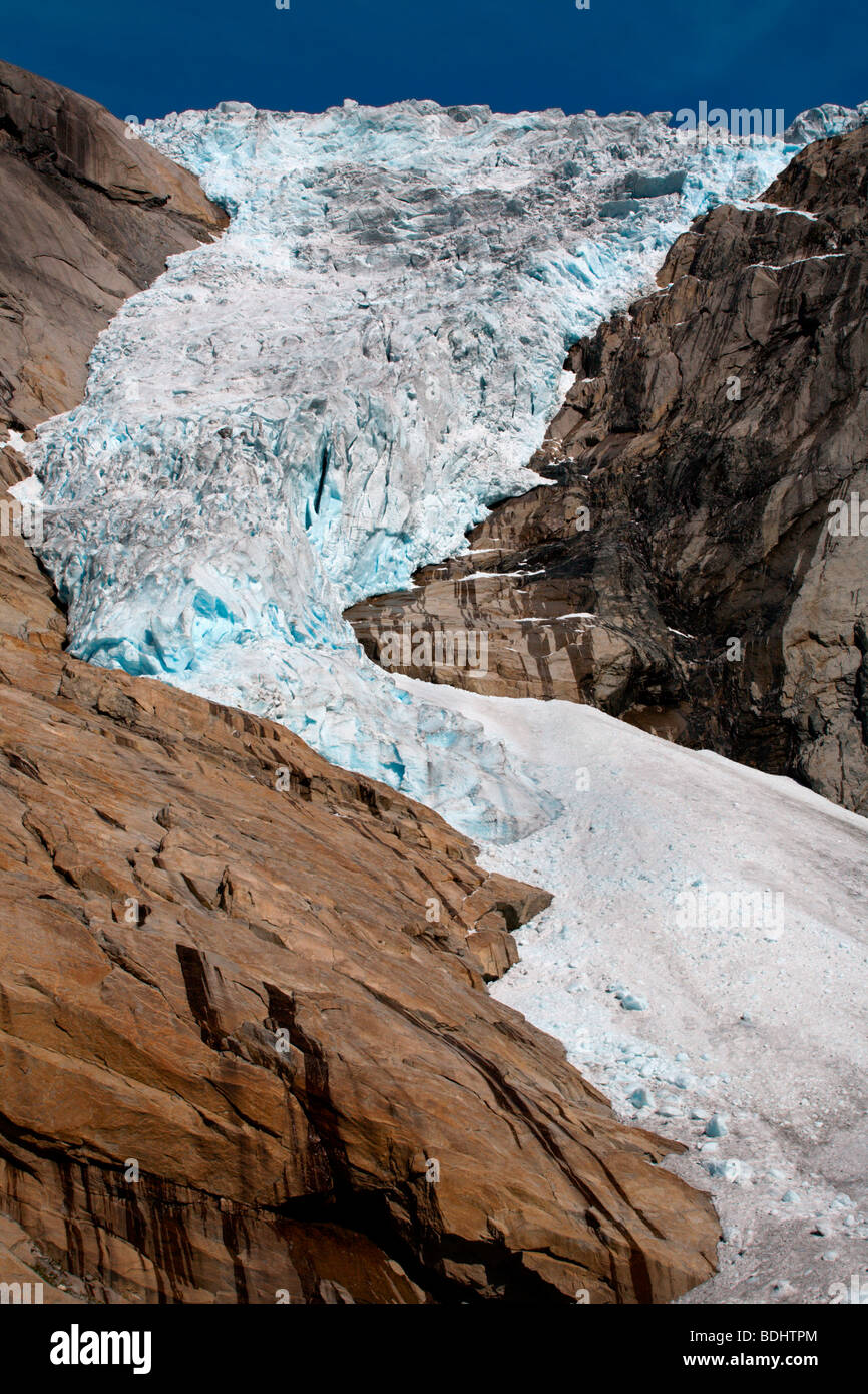 Jostedalsbreen National Park: The Briksdal Glacier Stock Photo - Alamy