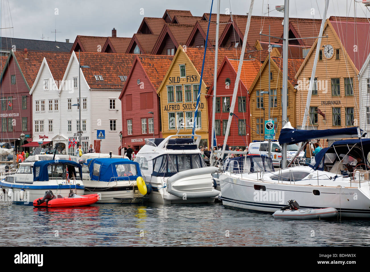 Bergen: Bryggen Waterfront Stock Photo - Alamy