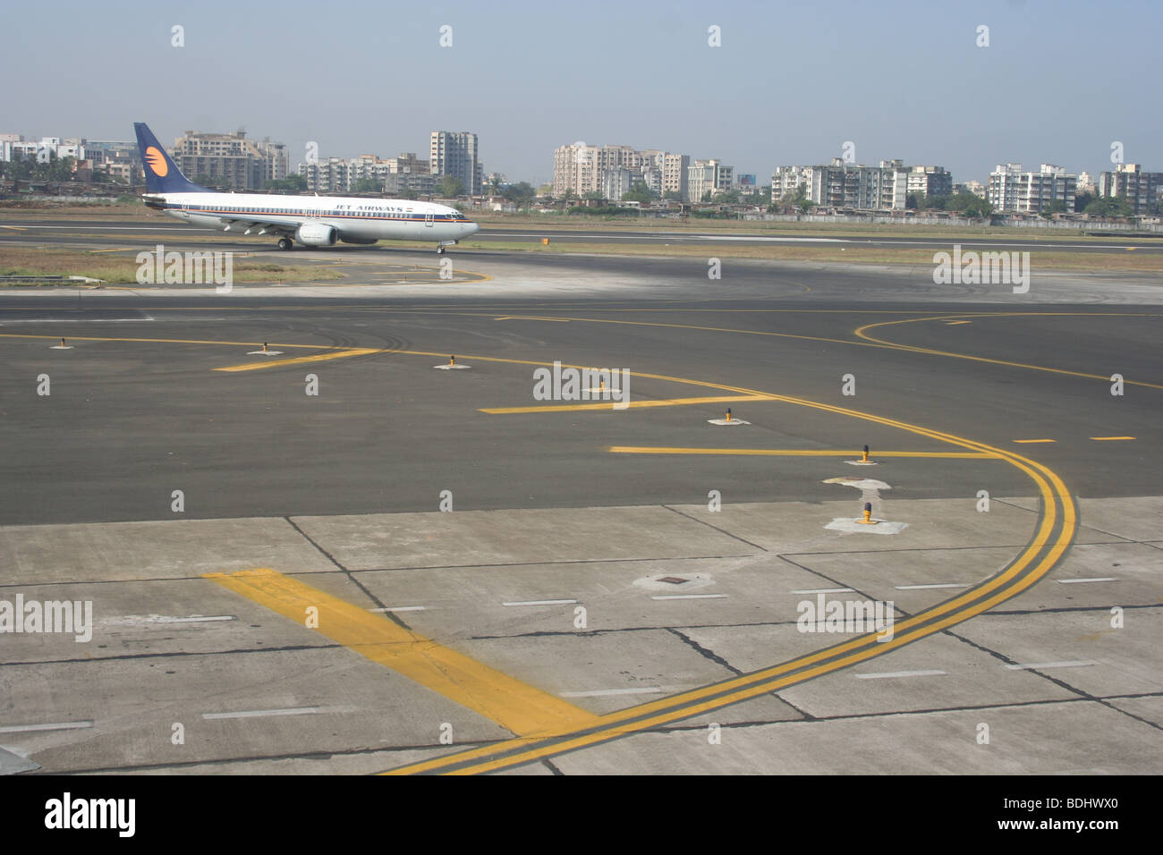 Jet Airways Plane on Runway at Mumbai Airport Stock Photo - Alamy