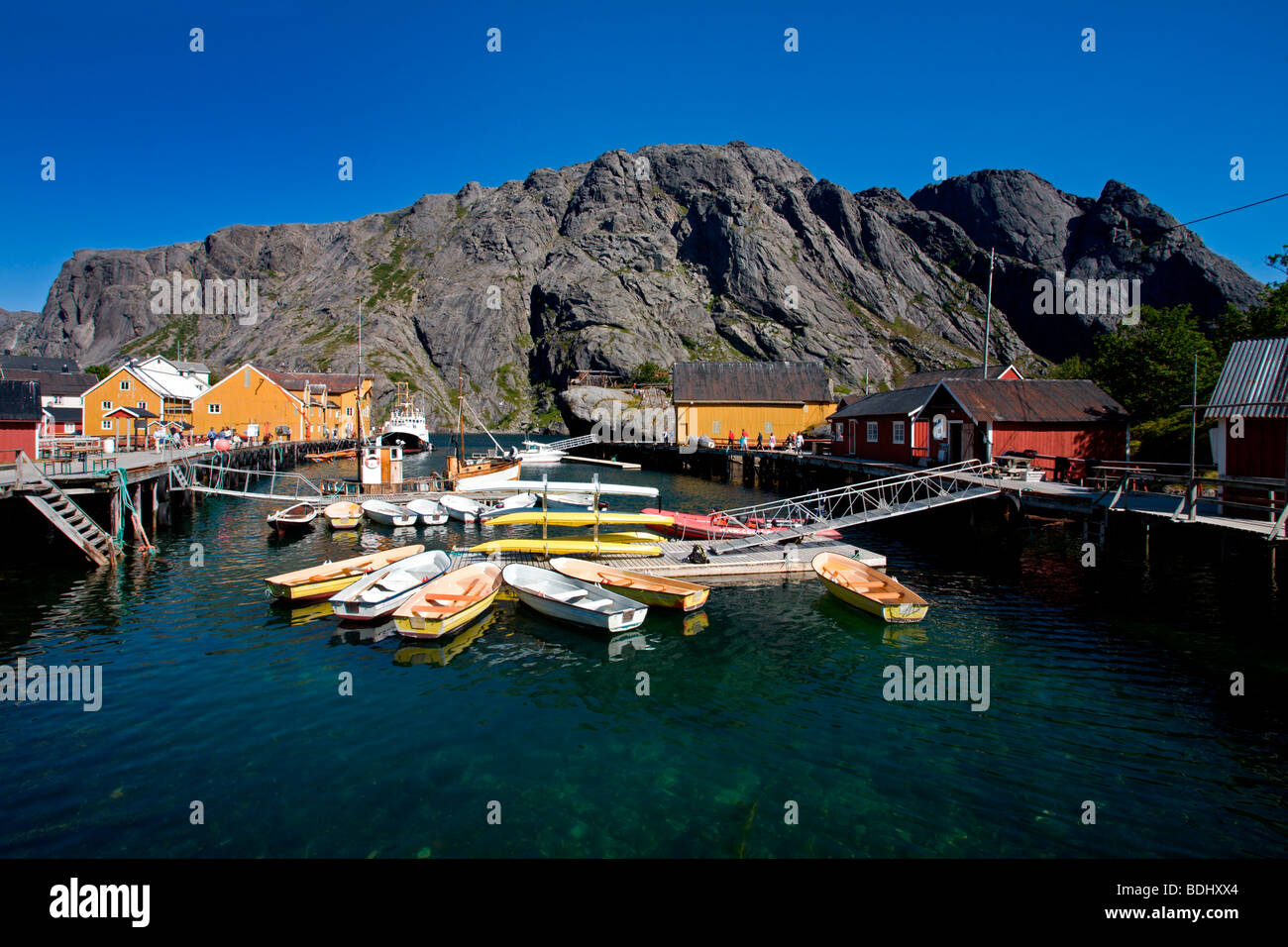 Flakstad Island: Nusfjord Fishing Village Stock Photo - Alamy