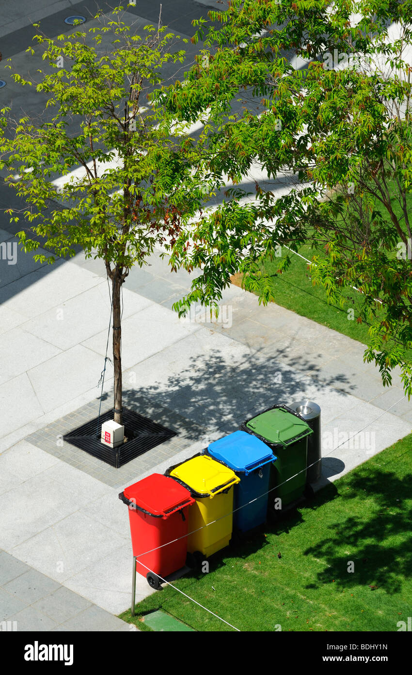 Colorful Garbage Bins for Recycling Stock Photo - Alamy