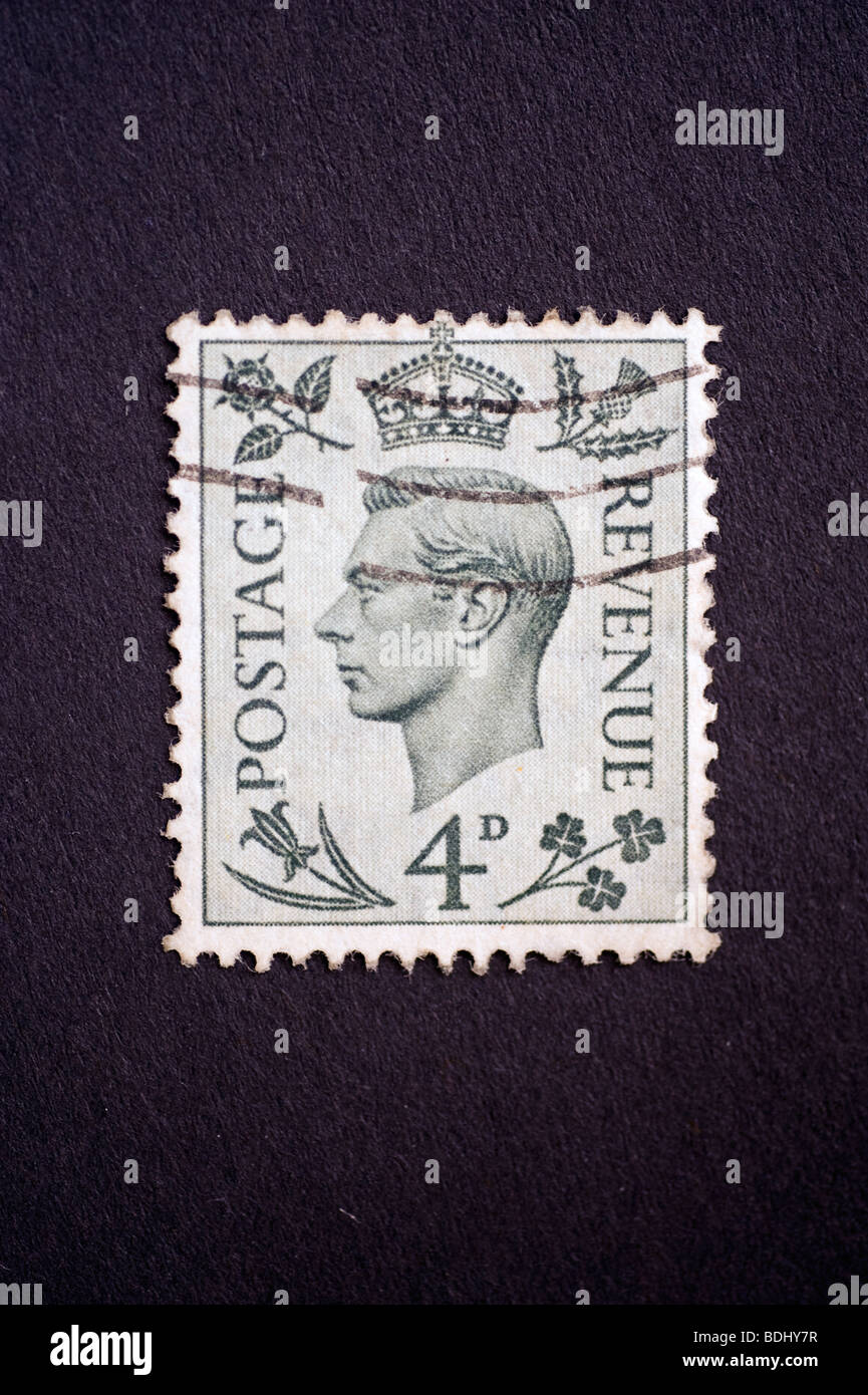 Postage stamp Fourpence Stock Photo - Alamy
