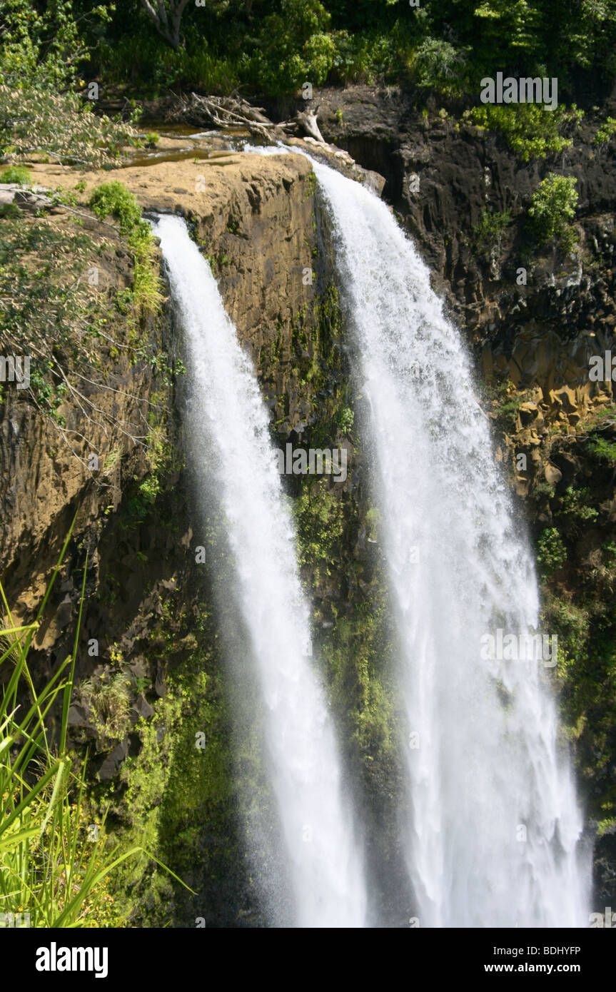 Wailua Falls Kauai HI Stock Photo - Alamy