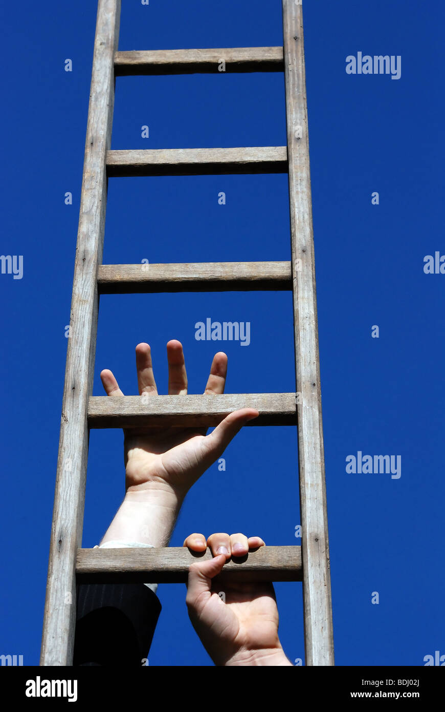 Climbing the ladder of success Stock Photo - Alamy
