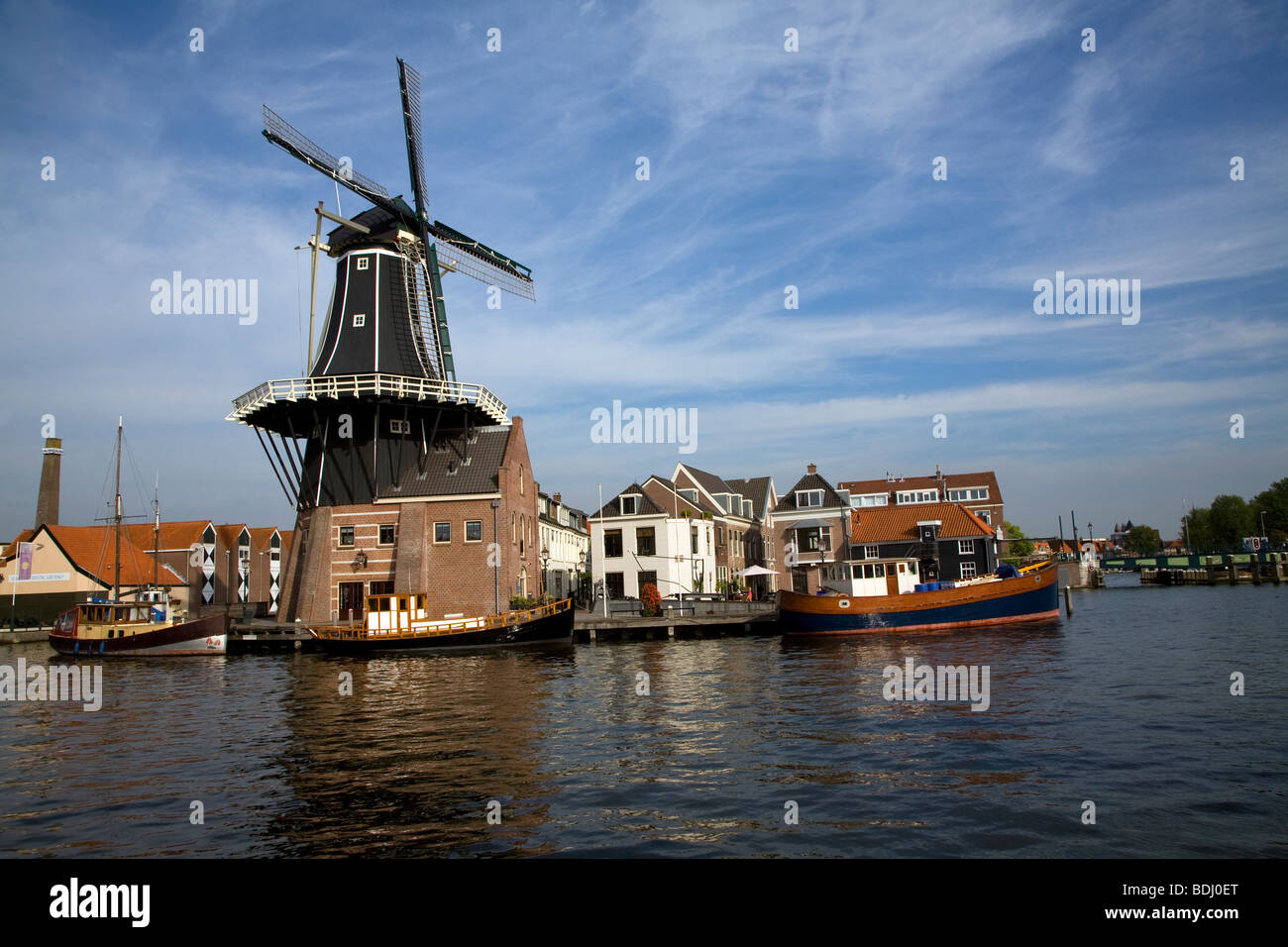 Moulin de Adriaan windmill, Haarlem, Holland Stock Photo - Alamy