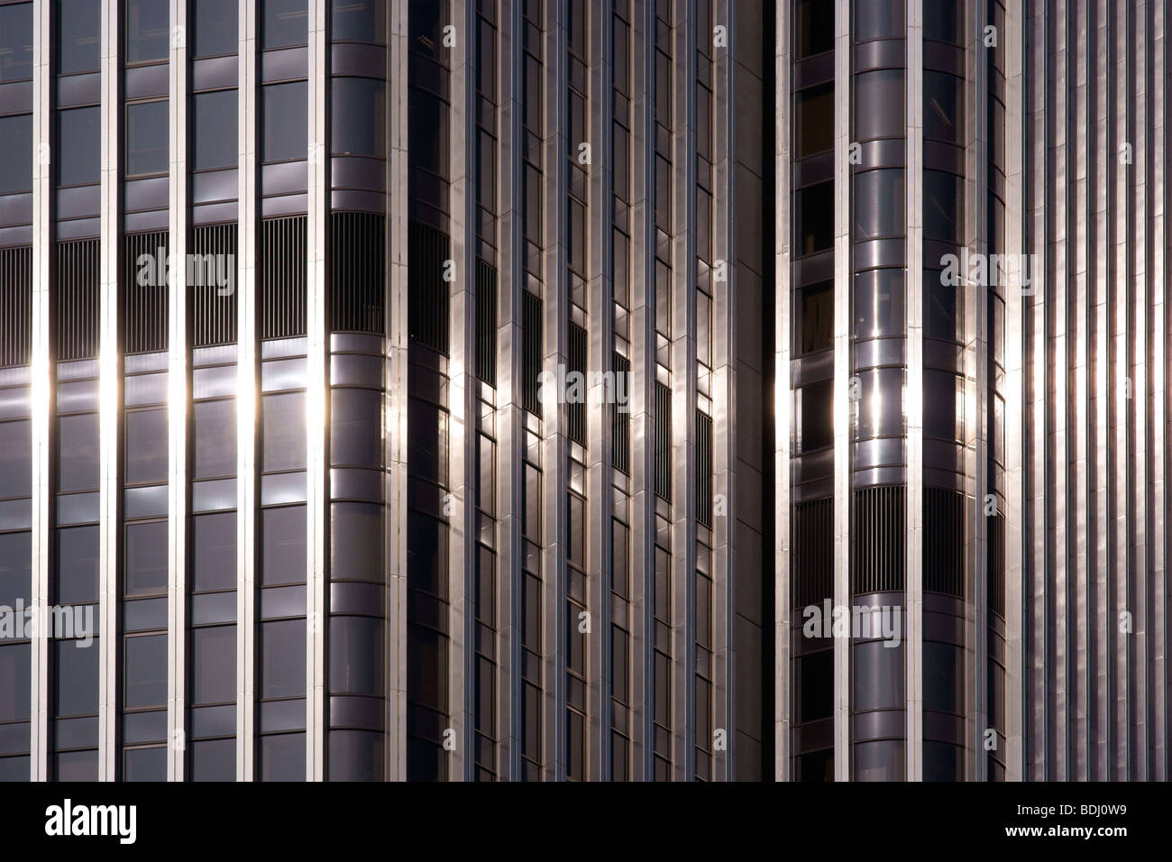 Details of the cladding of Tower 42, Formerly the Natwest Tower, in the ...