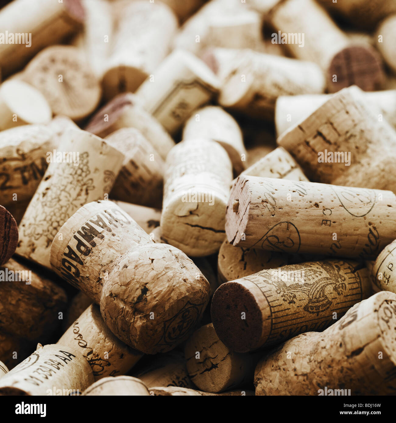Wine and Champagne Corks Stock Photo - Alamy