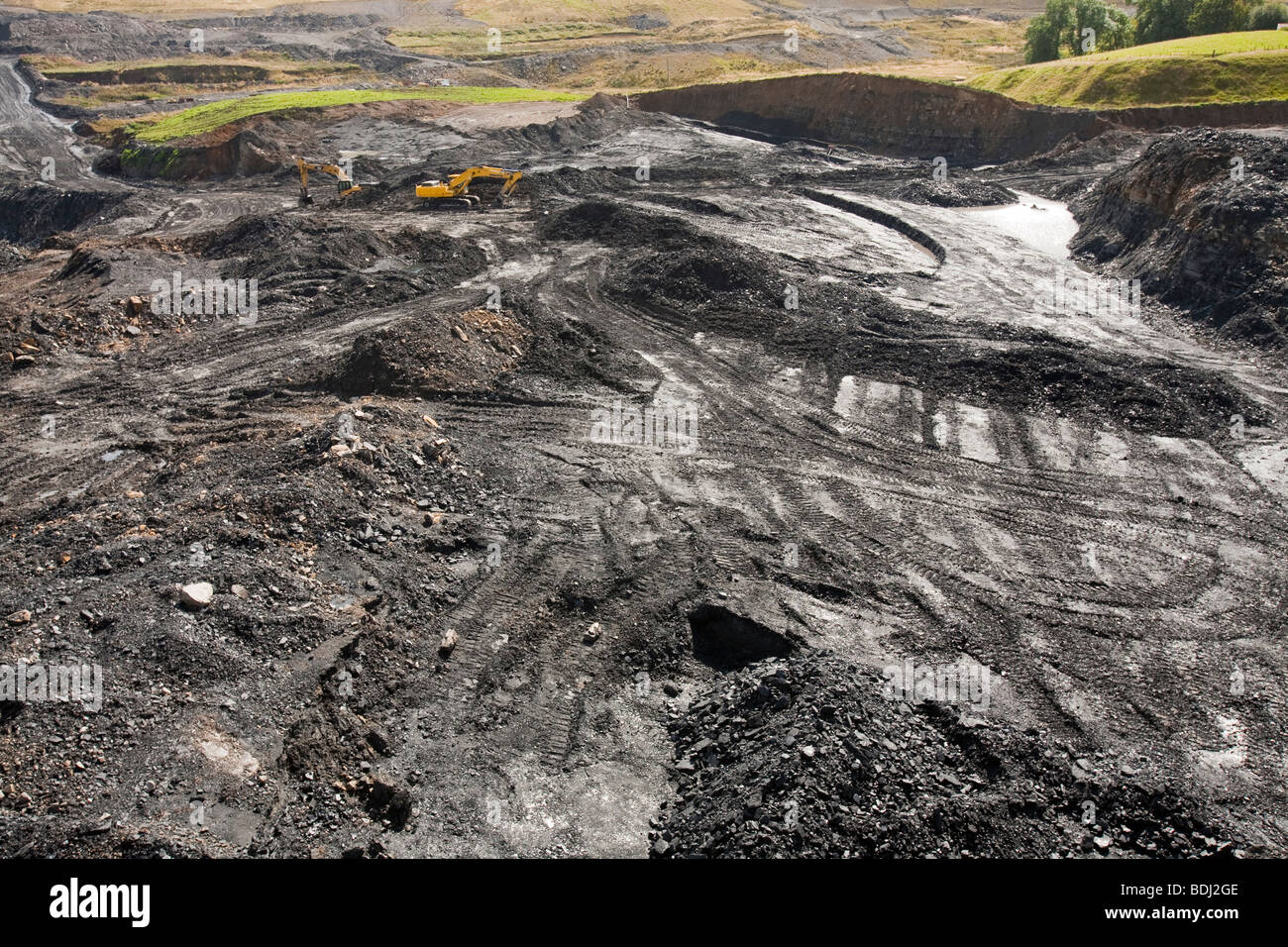 The Glentaggart open cast coal mine in Lanarkshire, Scotland, UK Stock ...