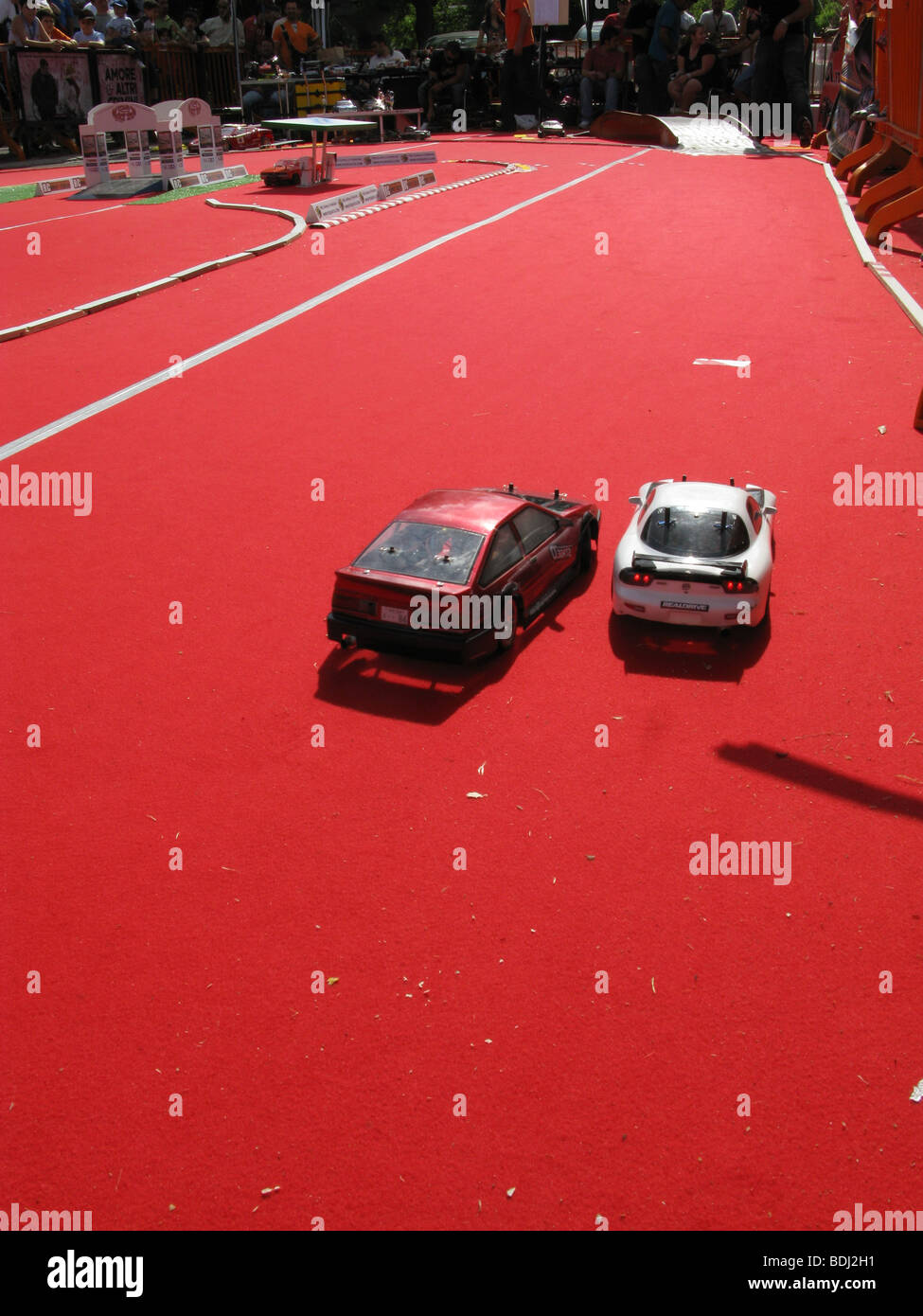 miniature car racing track course outdoors Stock Photo - Alamy