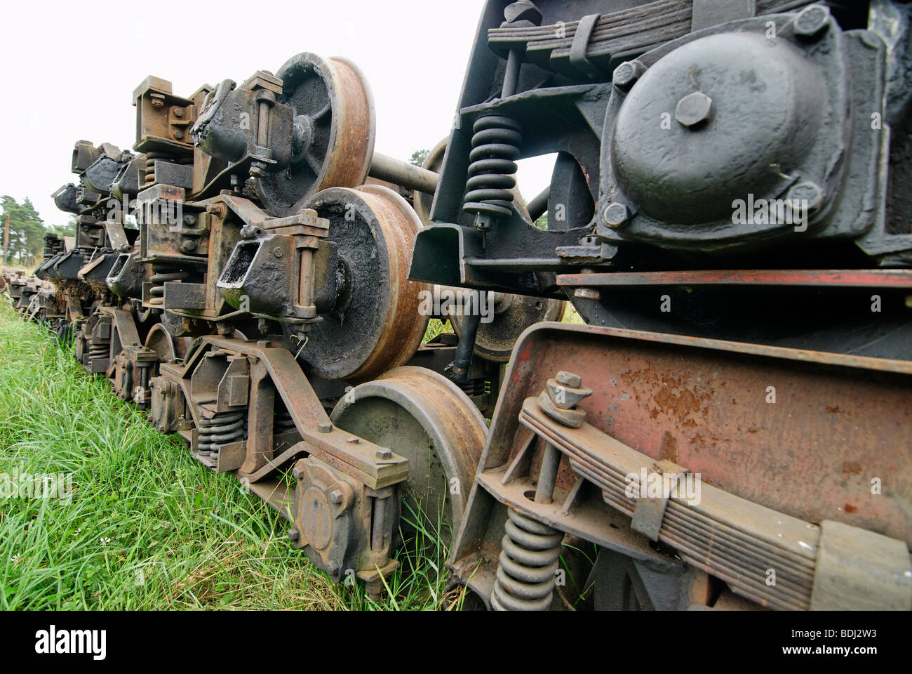 Railway wheel pairs Stock Photo - Alamy