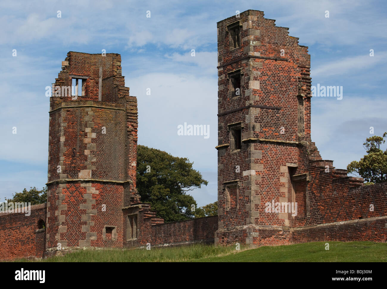Ruins of Bradgate House at Bradgate Park in Leicestershire.England ...