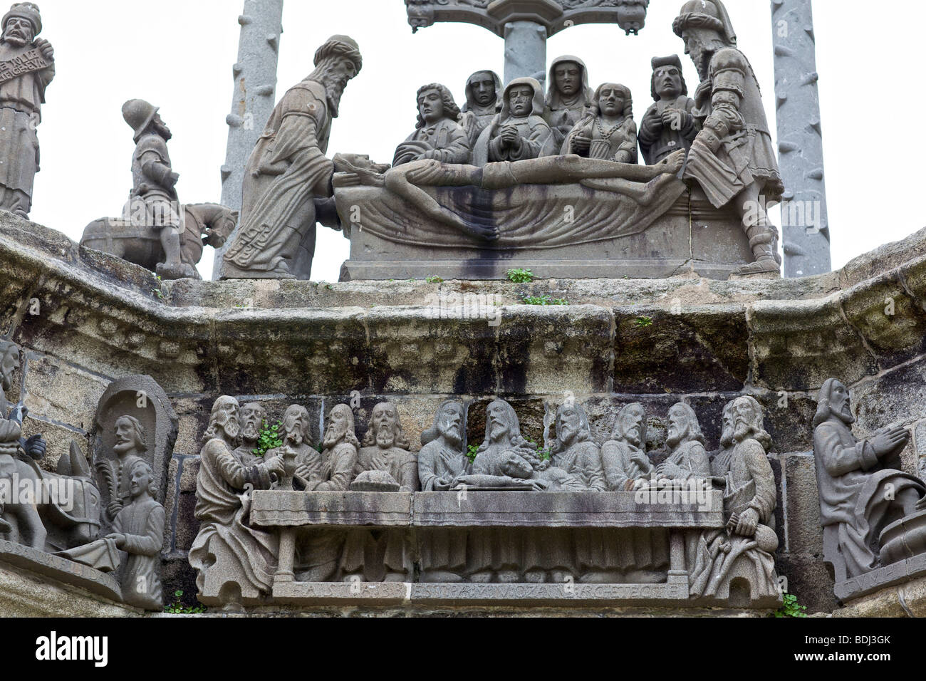 Parish Close at Pleyben in Brittany, France. The Last Supper Stock ...