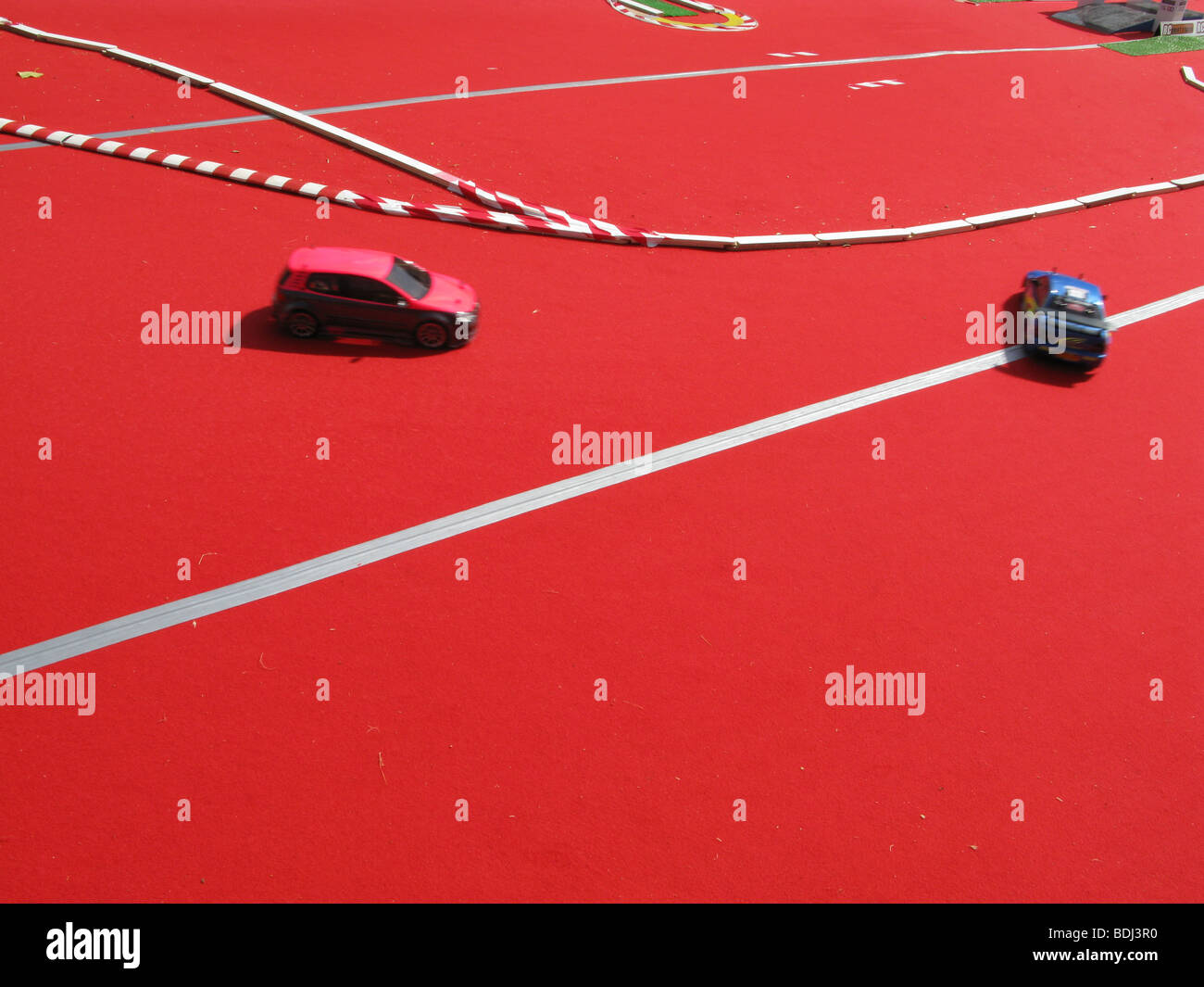 miniature car racing track course outdoors Stock Photo - Alamy