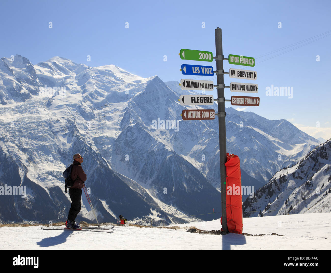 Ski Piste Sign French Alps High Resolution Stock Photography and Images ...