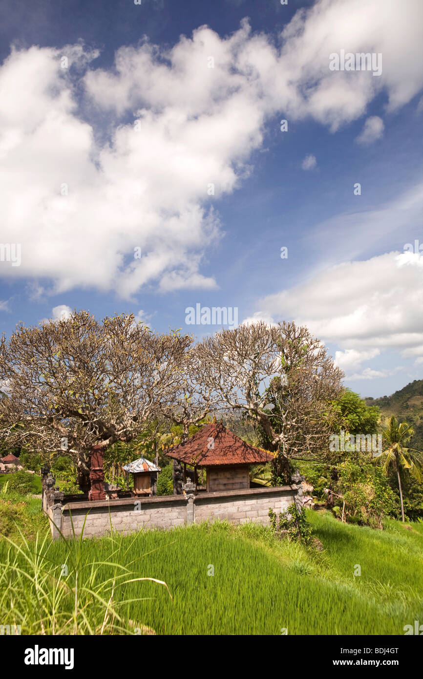 Indonesia, Bali, Putung, small Hindu temple high above Balinese ...
