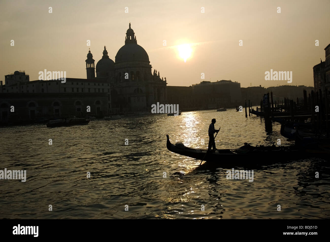 Venice Italy Sunset at "the grand canal Stock Photo - Alamy