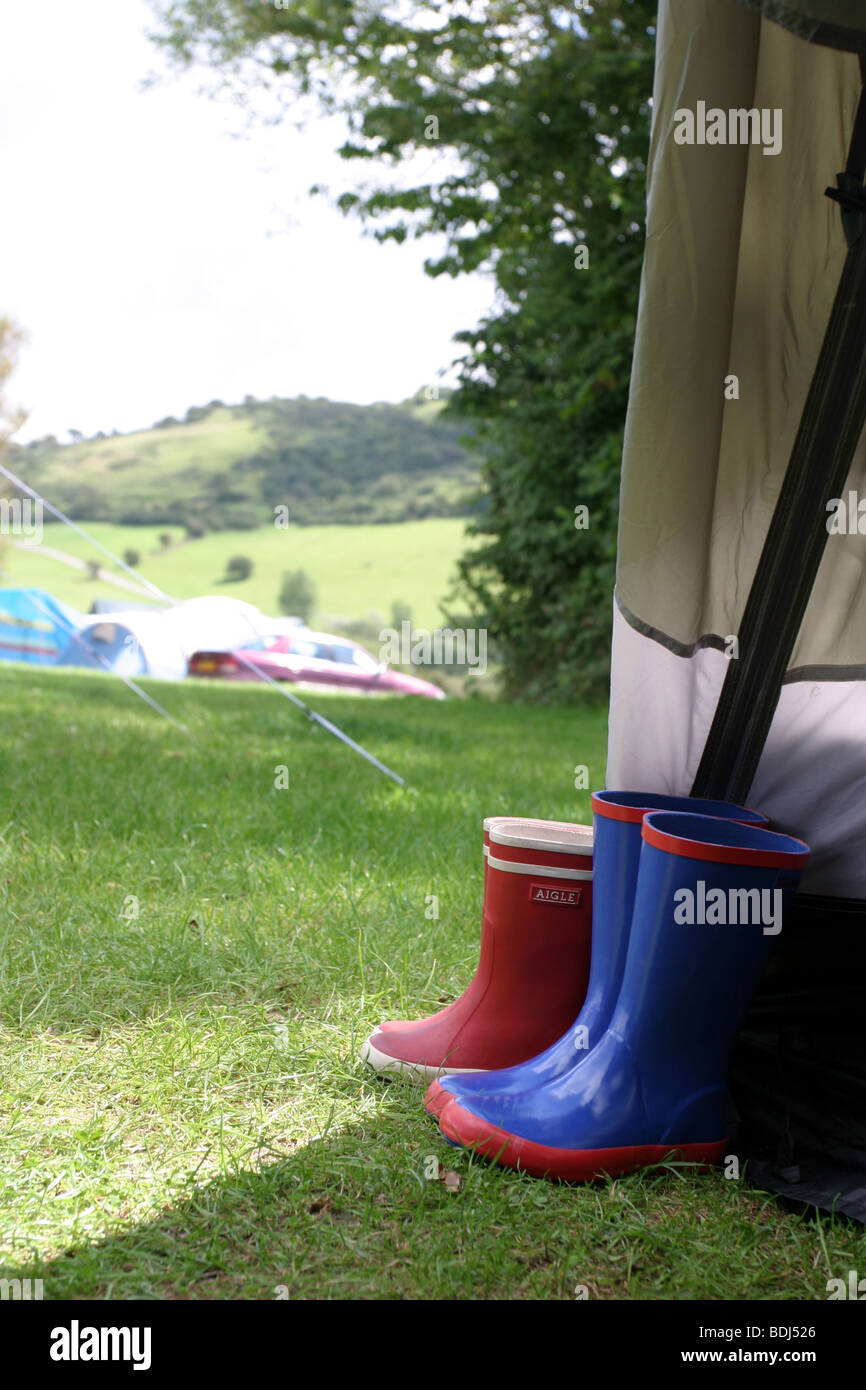 Boots wellies camping hi-res stock photography and images - Alamy