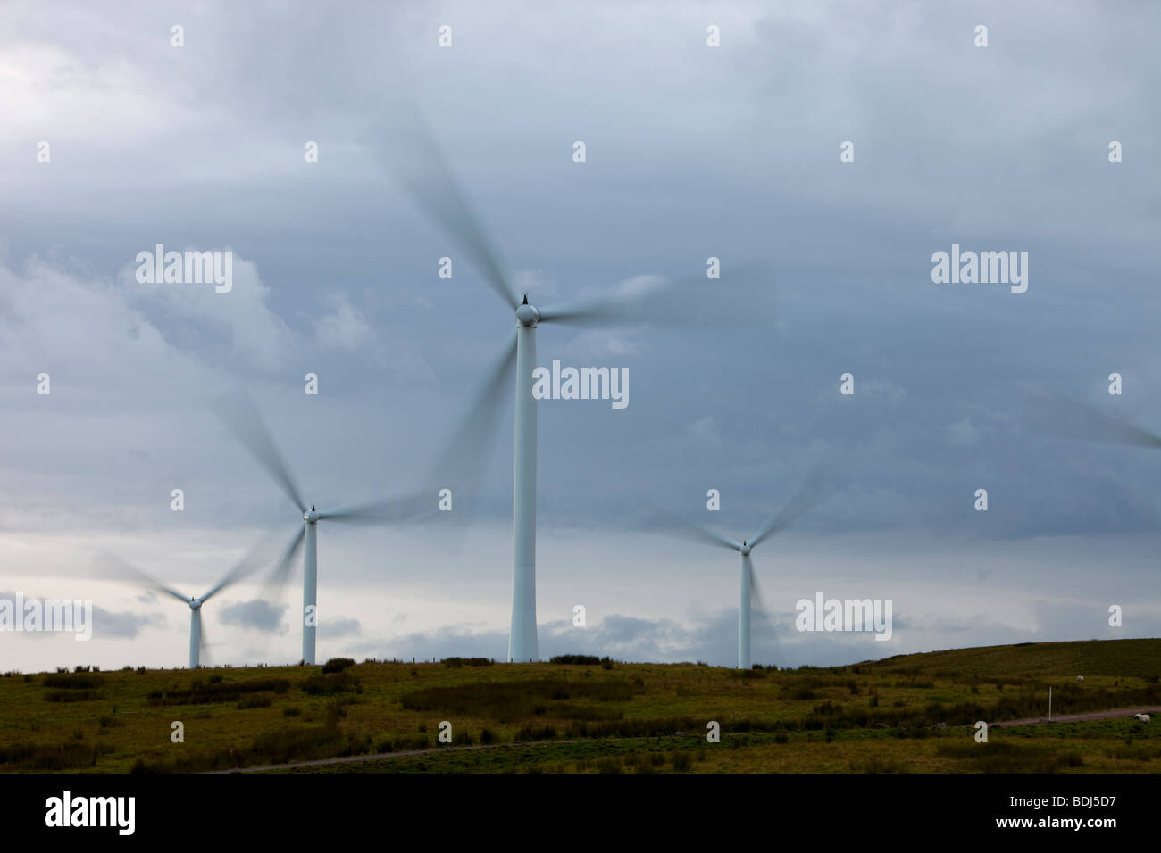 The Hagshaw Hill wind farm above Douglas, Lanarkshire, scotland, UK ...