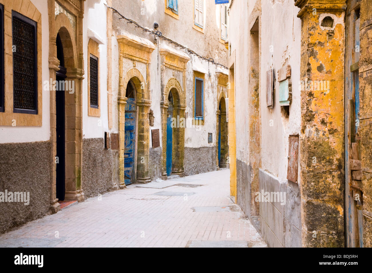 Street in the medina of Essaouira, Morocco Stock Photo - Alamy