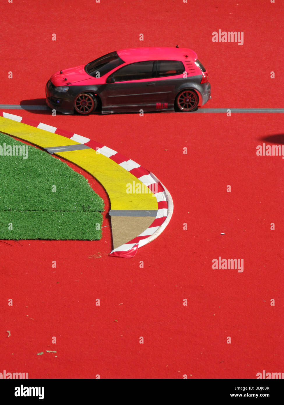 miniature car racing track course outdoors Stock Photo - Alamy