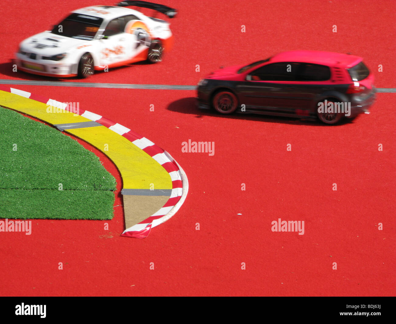 miniature car racing track course outdoors Stock Photo - Alamy