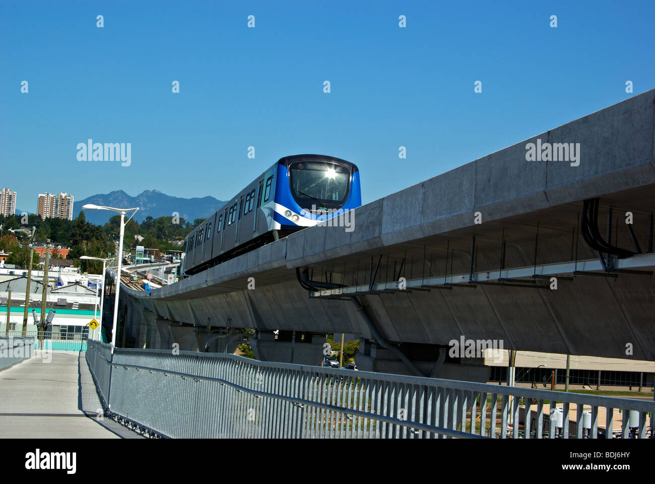 New Canada Line elevated light rapid transit commuter train line ...