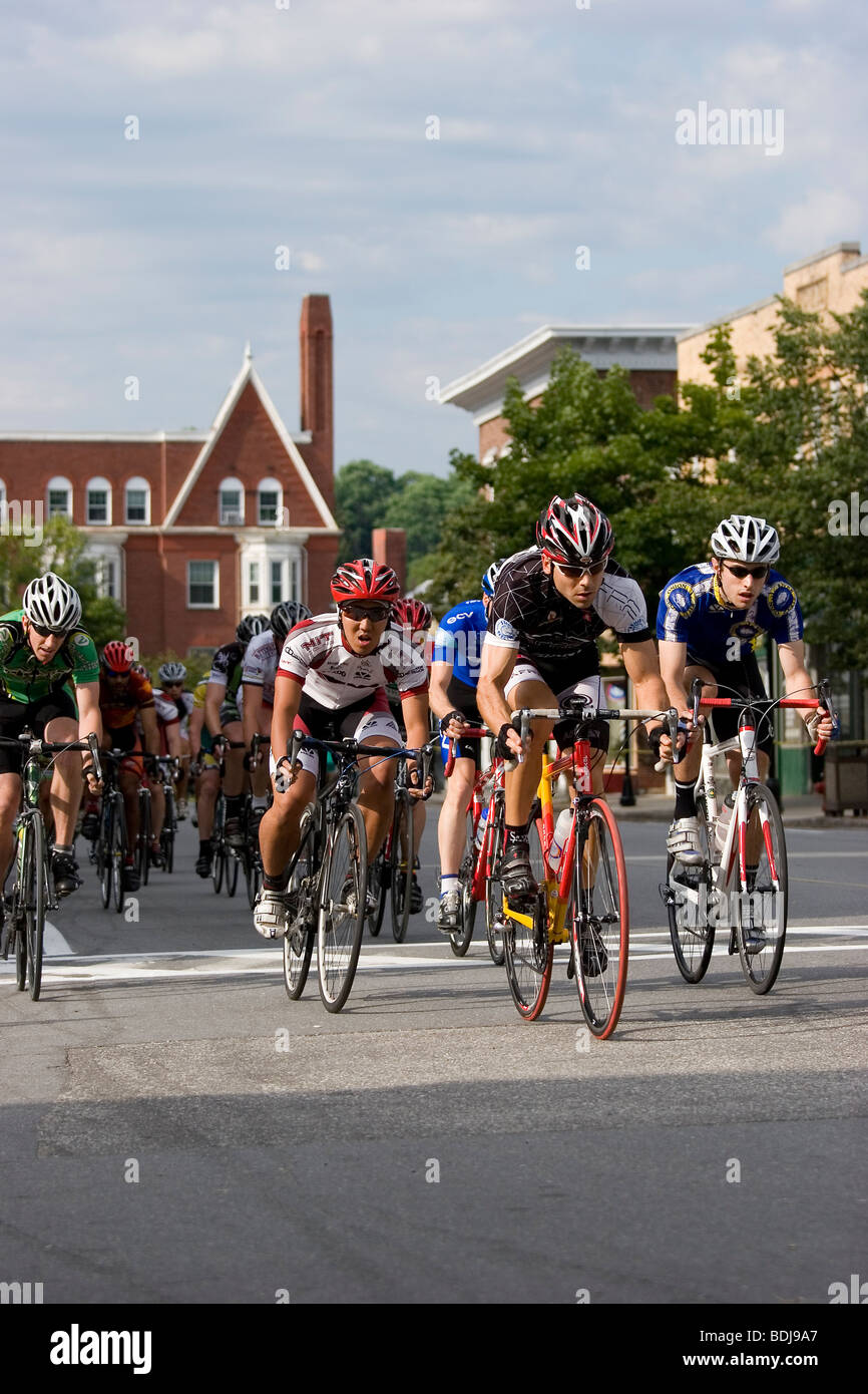 Bikers race through city streets Stock Photo - Alamy