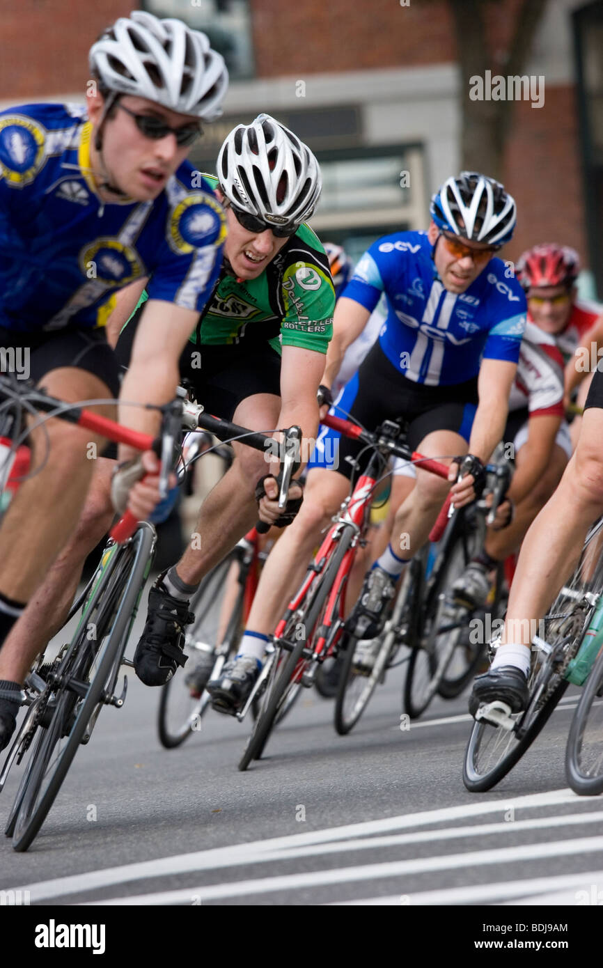 Bikers race through city streets Stock Photo - Alamy