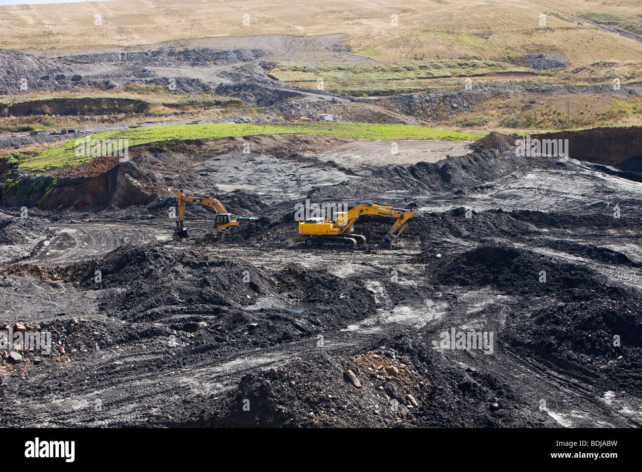 The Glentaggart open cast coal mine in Lanarkshire, Scotland, UK Stock ...