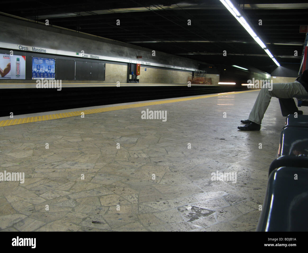 passenger waiting for underground train in rome italy Stock Photo - Alamy