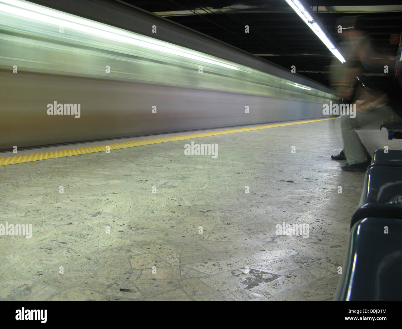passenger waiting for underground train in rome italy Stock Photo - Alamy