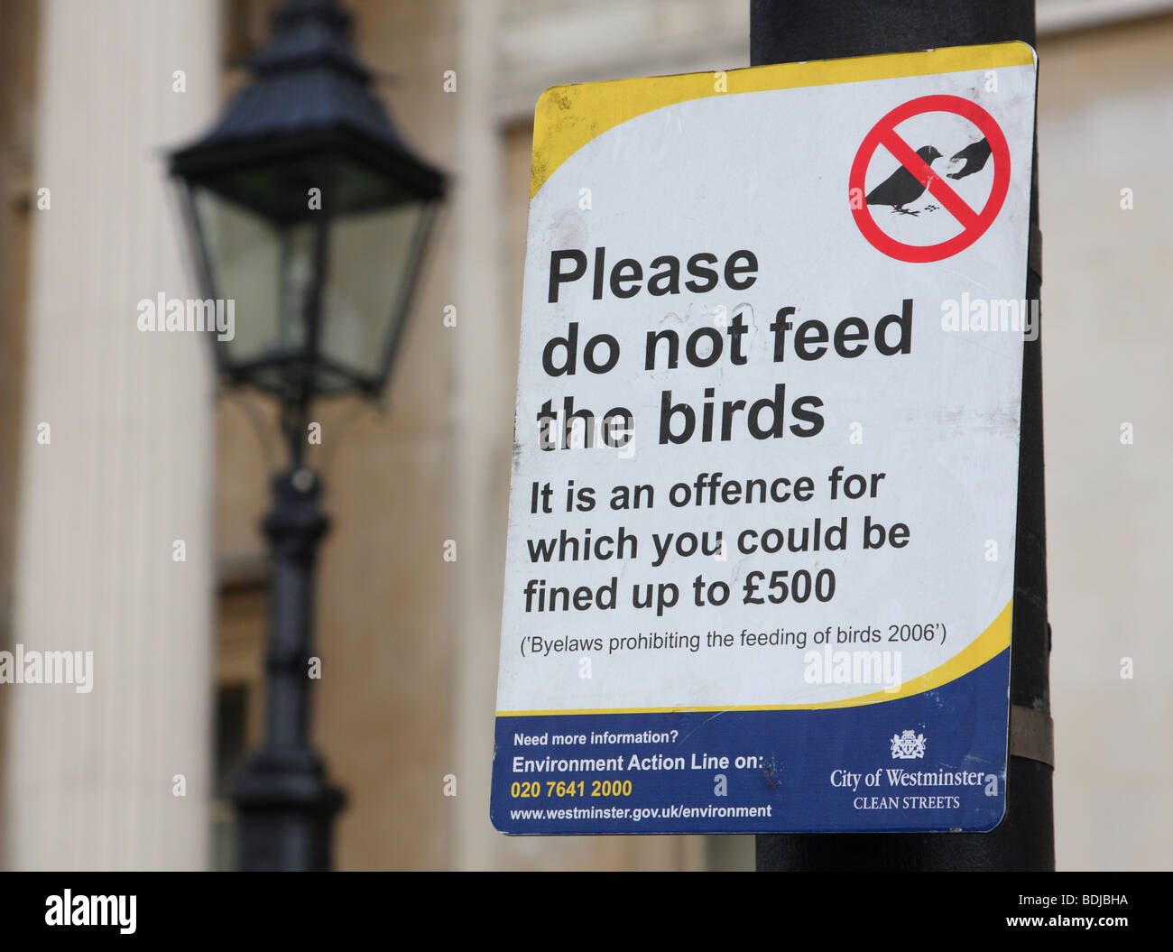 A street sign in Trafalgar Square, Westminster, London, England, U.K ...