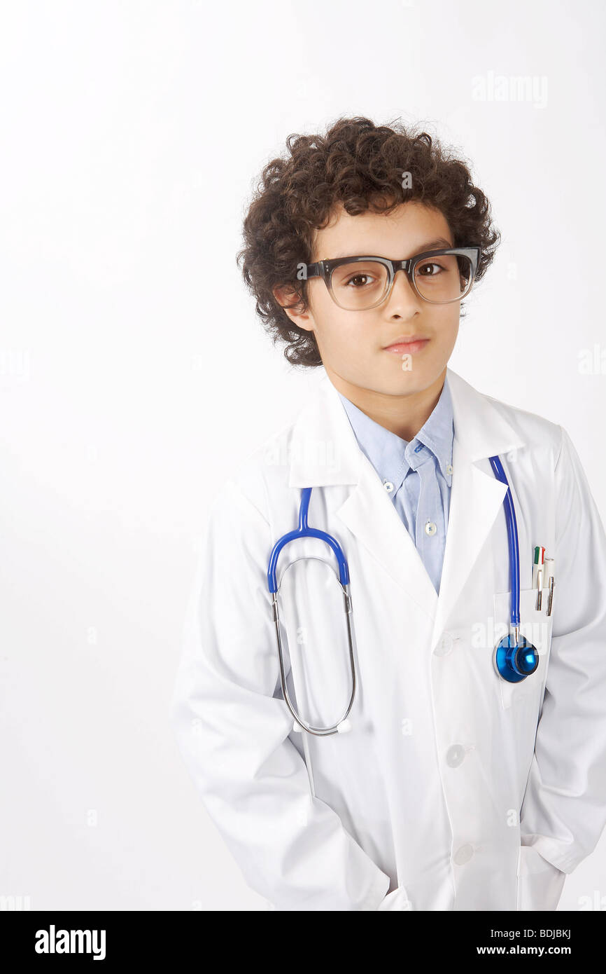 Boy Dressed as Doctor Stock Photo - Alamy