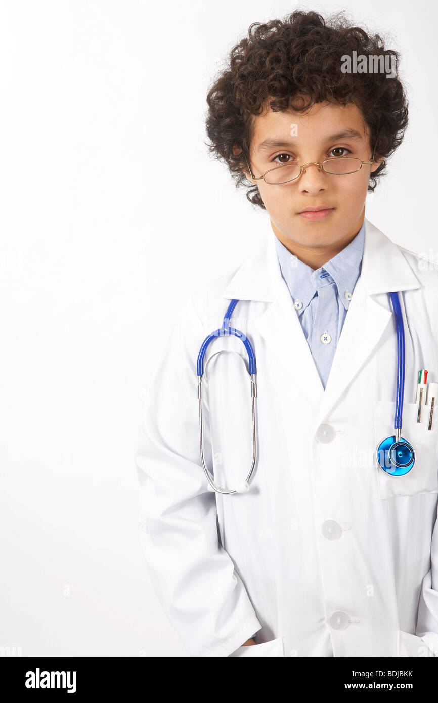 Boy Dressed as Doctor Stock Photo - Alamy