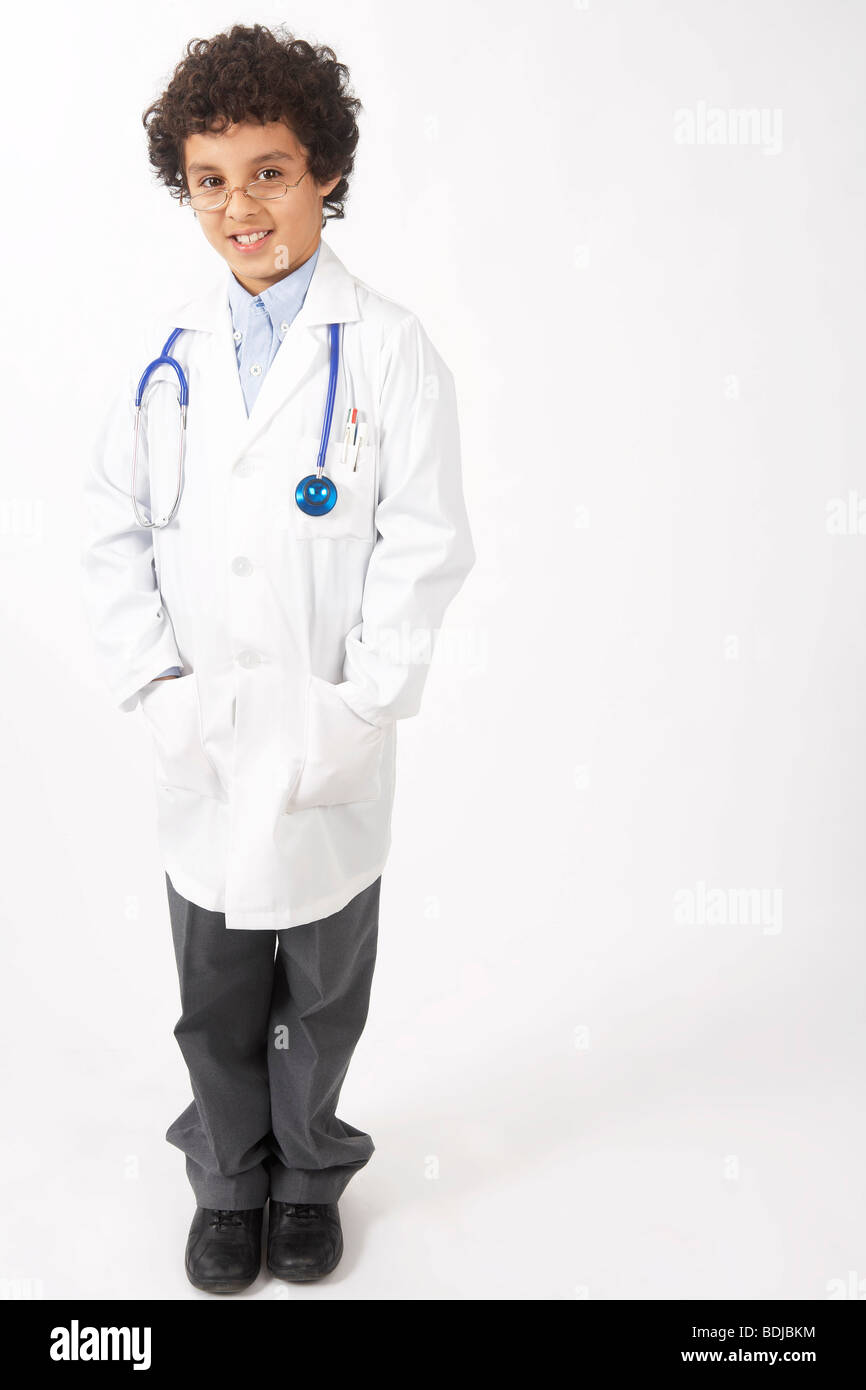 Boy Dressed as Doctor Stock Photo - Alamy