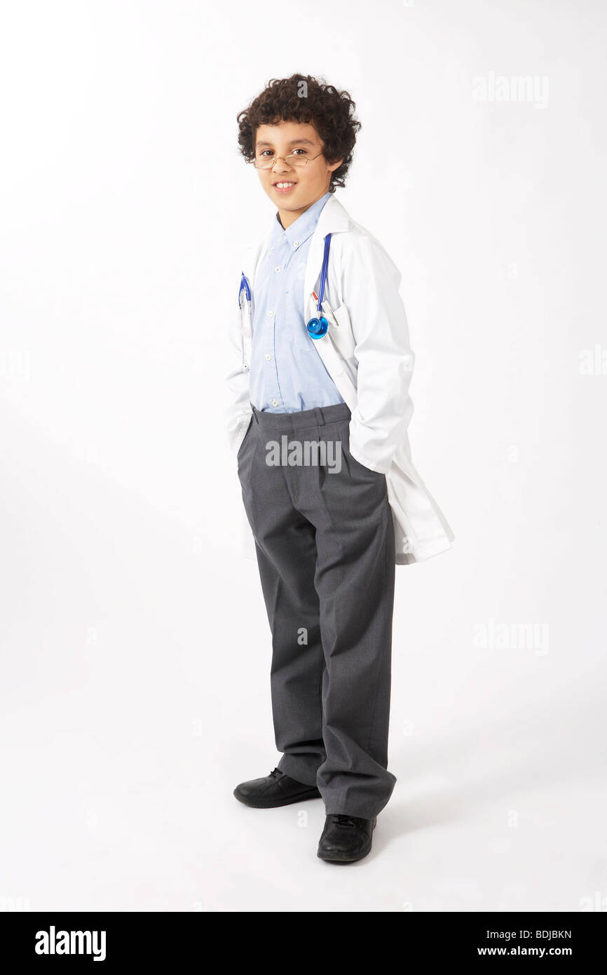 Boy Dressed as Doctor Stock Photo - Alamy