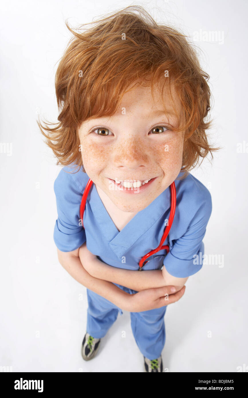 Boy Dressed as Doctor Stock Photo - Alamy